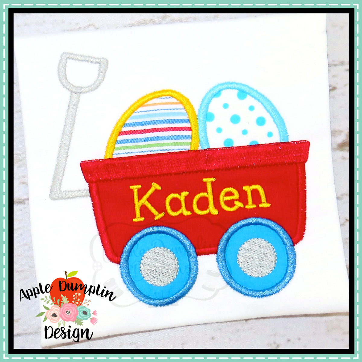 Easter Egg Wagon Applique Design – Apple Dumplin Design