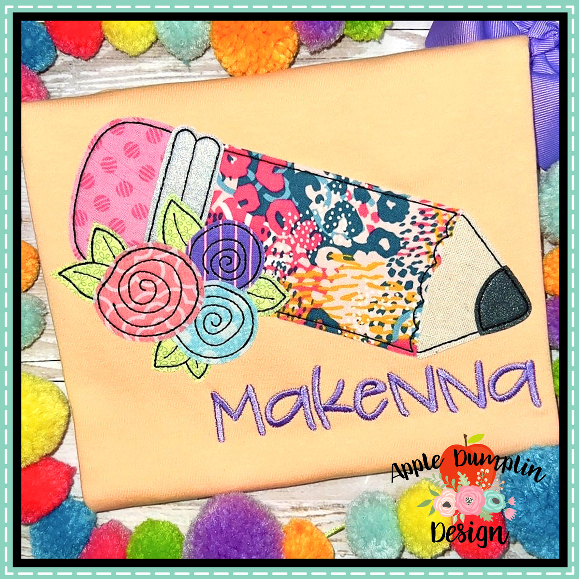 Apple Dumplin Design | Applique & Embroidery Designs | SVG & PNG Files