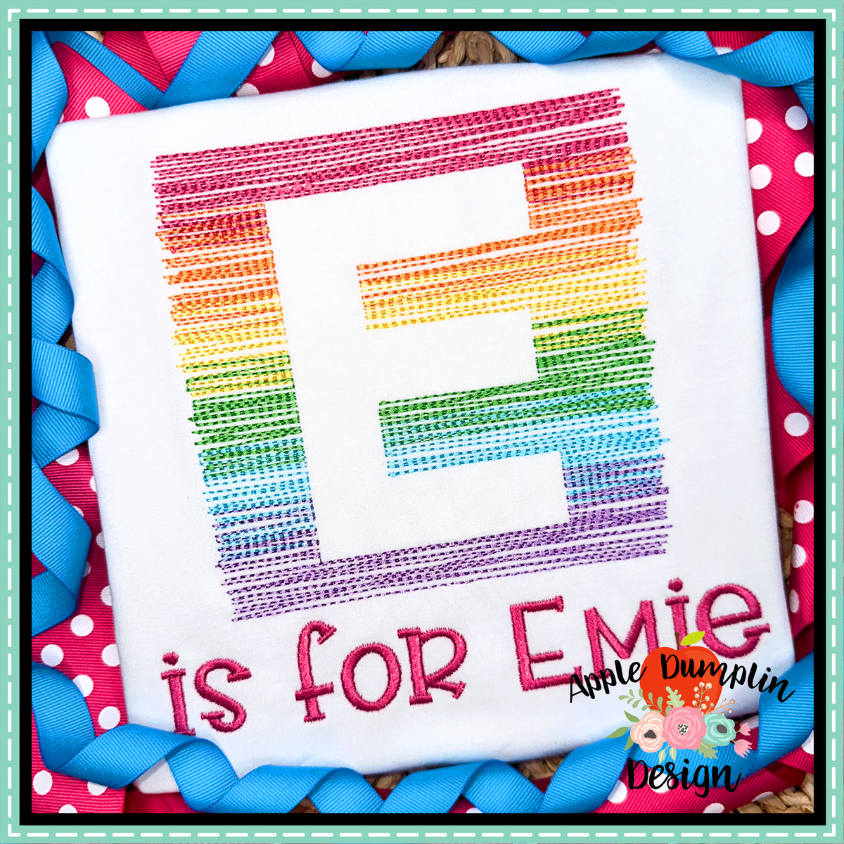 Shadow Scribble Block Embroidery Alphabet – Apple Dumplin Design