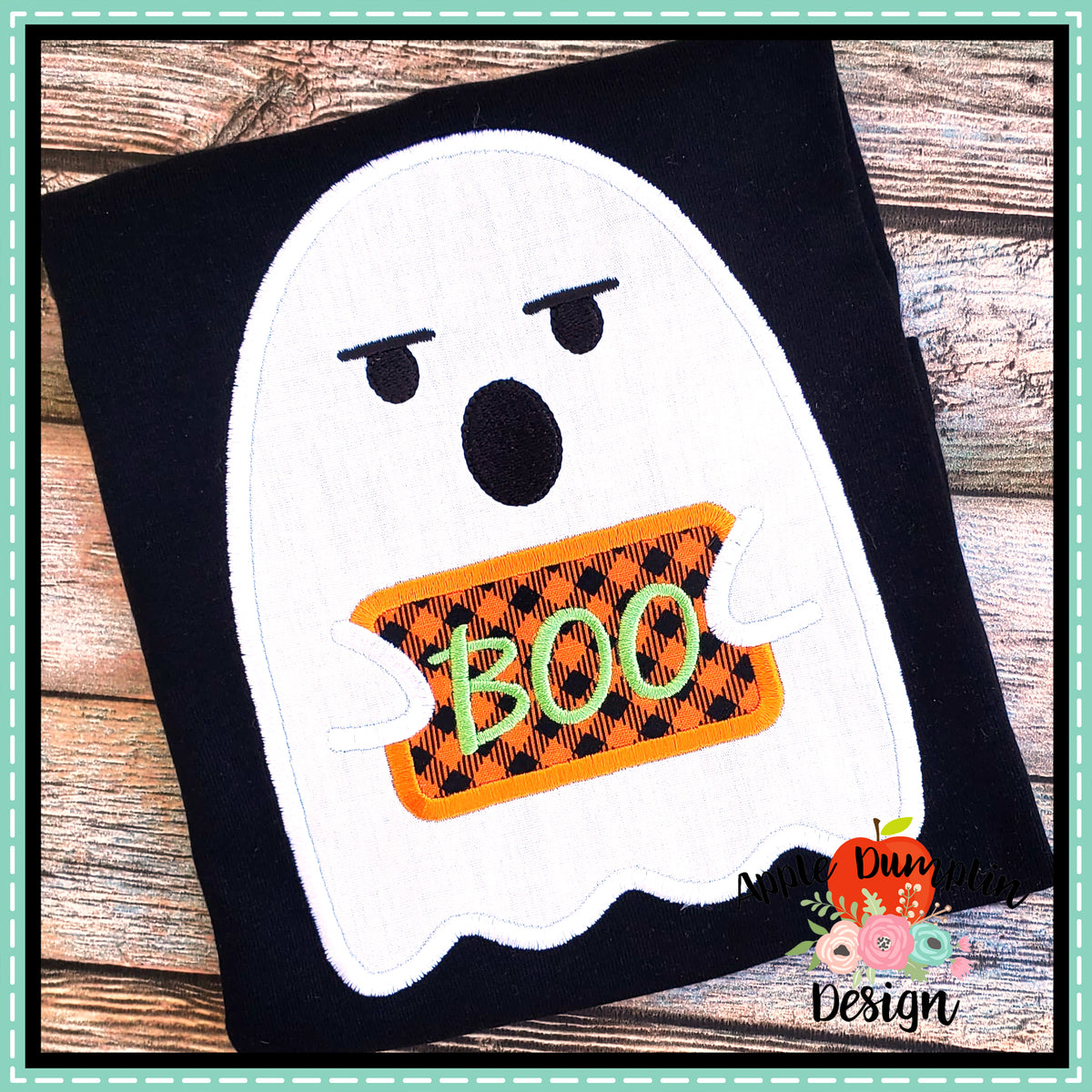 Boo Ghost Applique Design – Apple Dumplin Design
