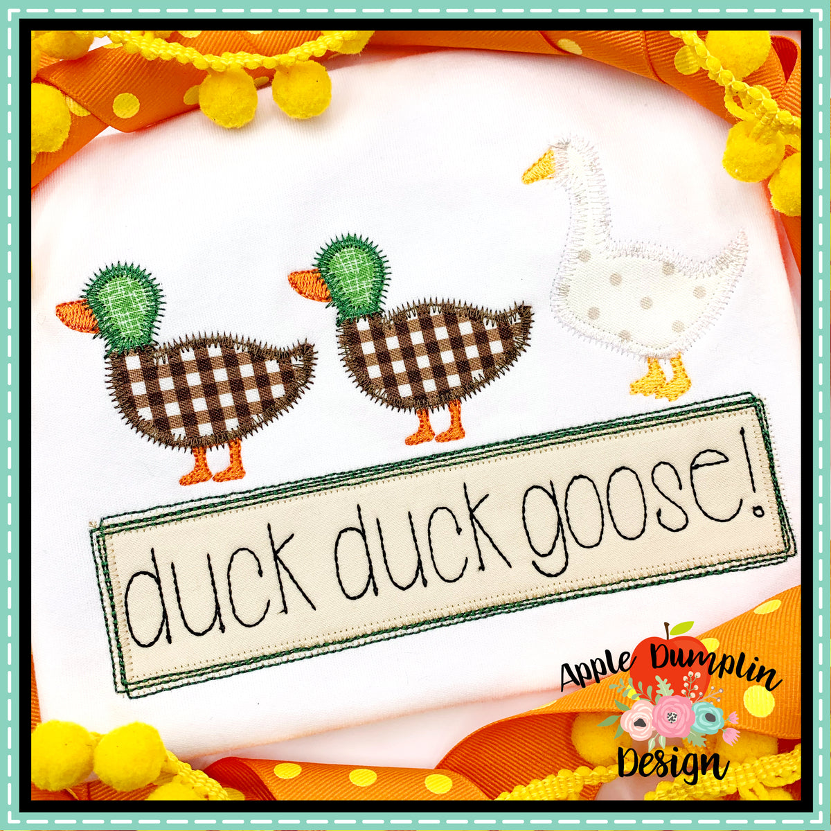 Duck Duck Goose Zigzag Applique Design – Apple Dumplin Design