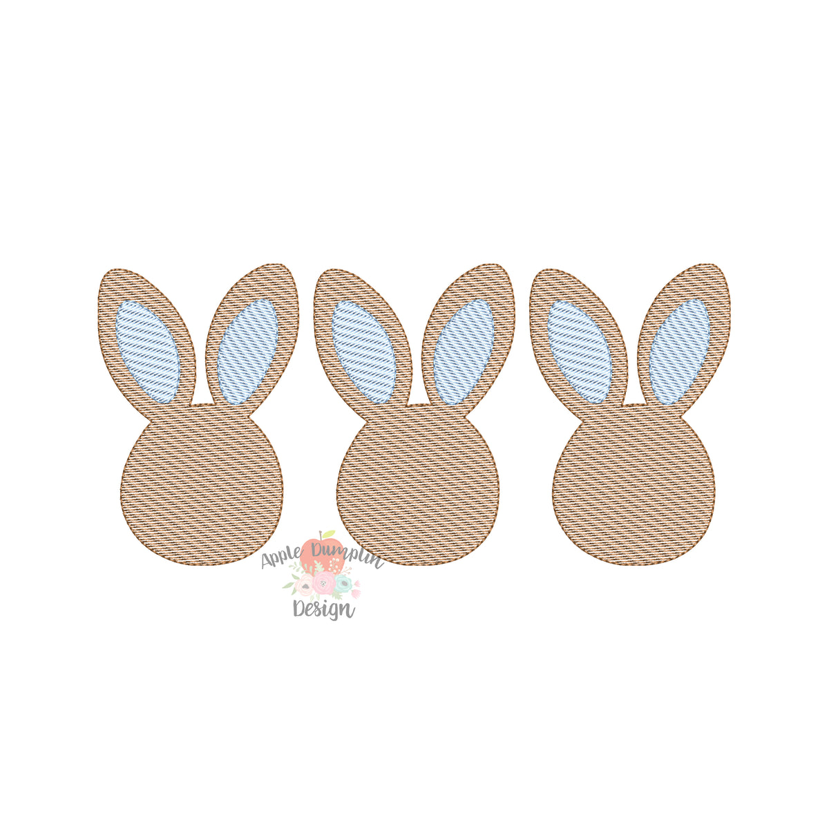 Bunny Trio Boy Sketch Embroidery Design – Apple Dumplin Design