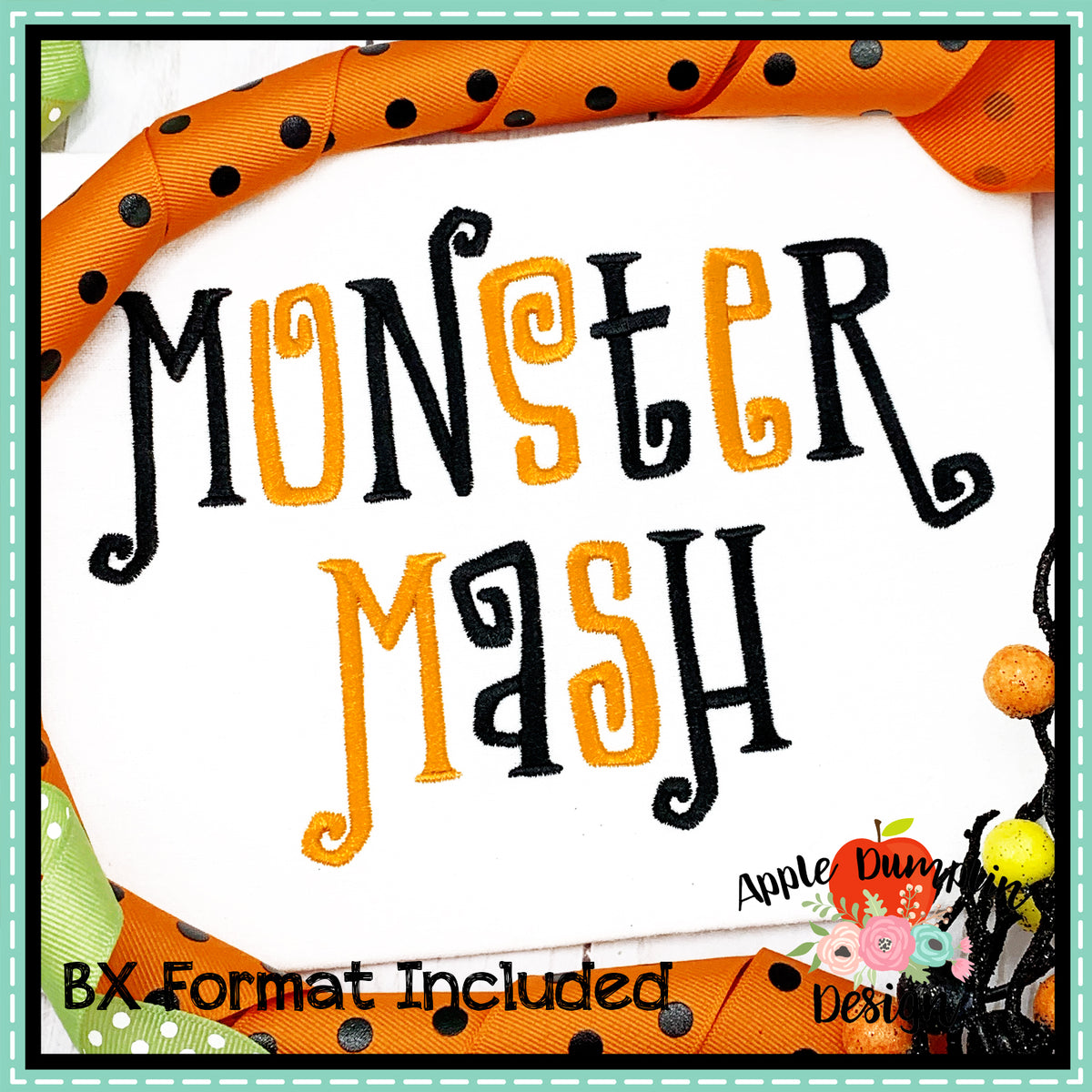 Monster Mash Embroidery Alphabet – Apple Dumplin Design